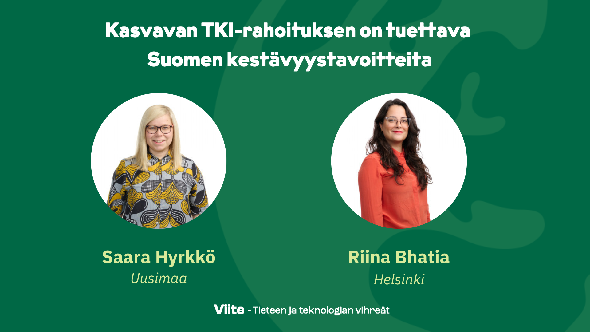 Kasvavan TKI-rahoituksen on tuettava Suomen kestävyystavoitteita ...