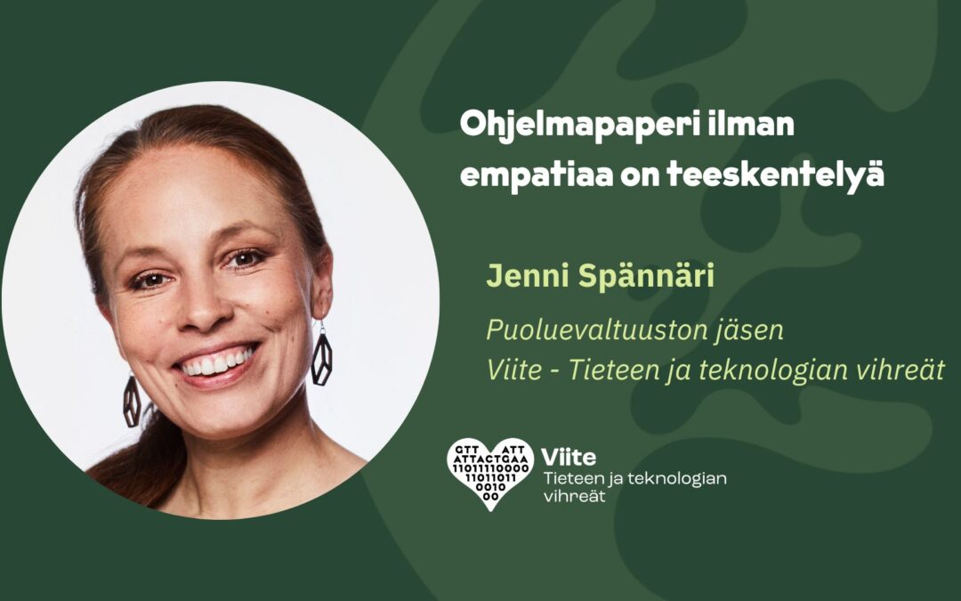 Ohjelmapaperi ilman empatiaa on teeskentelyä - Viite - Tieteen ja ...